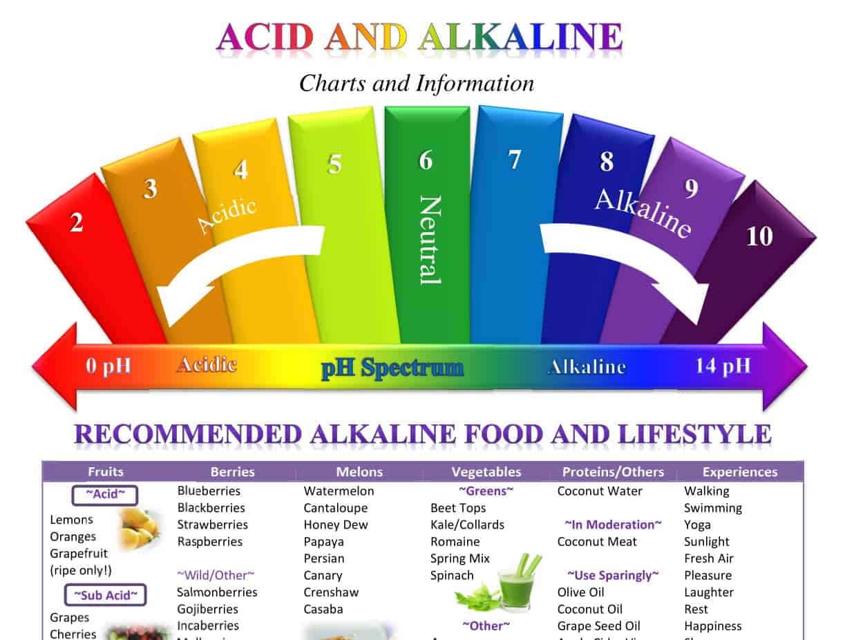 Acid Alkaline pH Spectrum Chart - Handcrafted Botanical Formulas