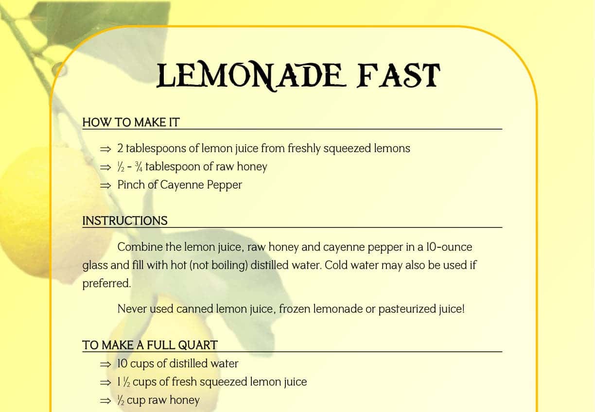 Lemonade Diet Fasting - Handcrafted Botanical Formulas